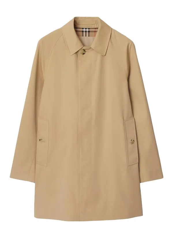 Burberry Cotton Camden Heritage Short Car Coat - Yellow