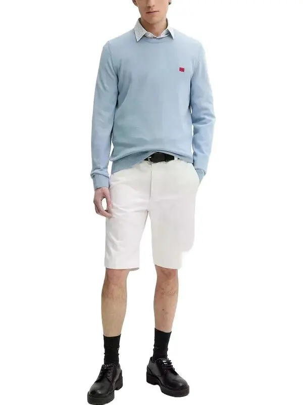 Hugo Boss Logo-detail Crew-neck Sweater - Blue