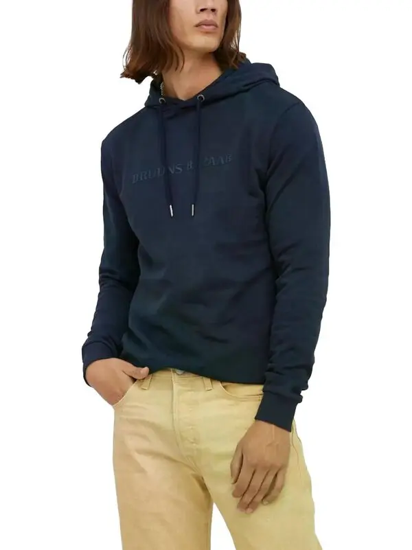 BRUUNS BAZAAR Logo-print Hoodie - Blue