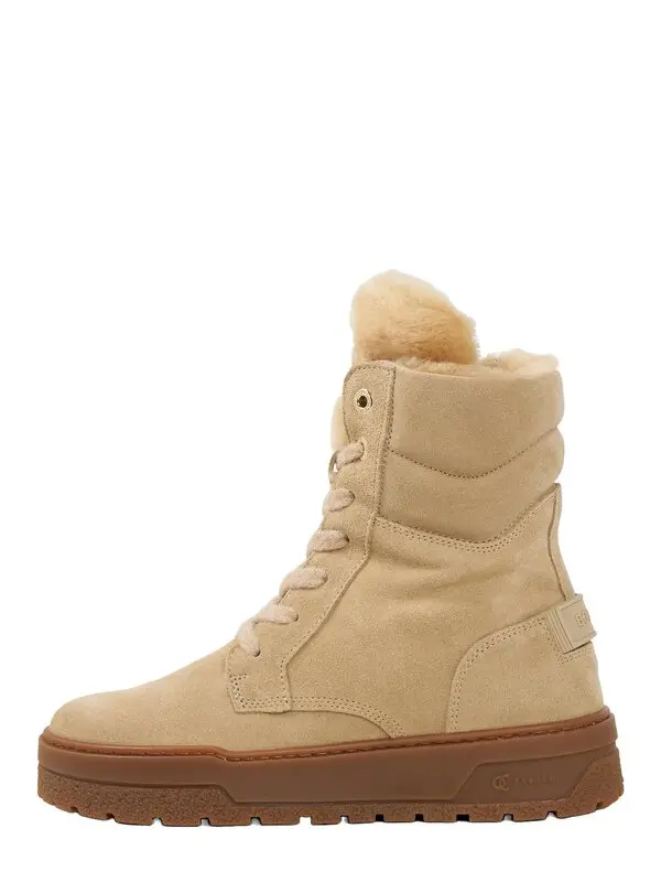 Bogner Calgary Lace-up Boots With Spikes - Camel