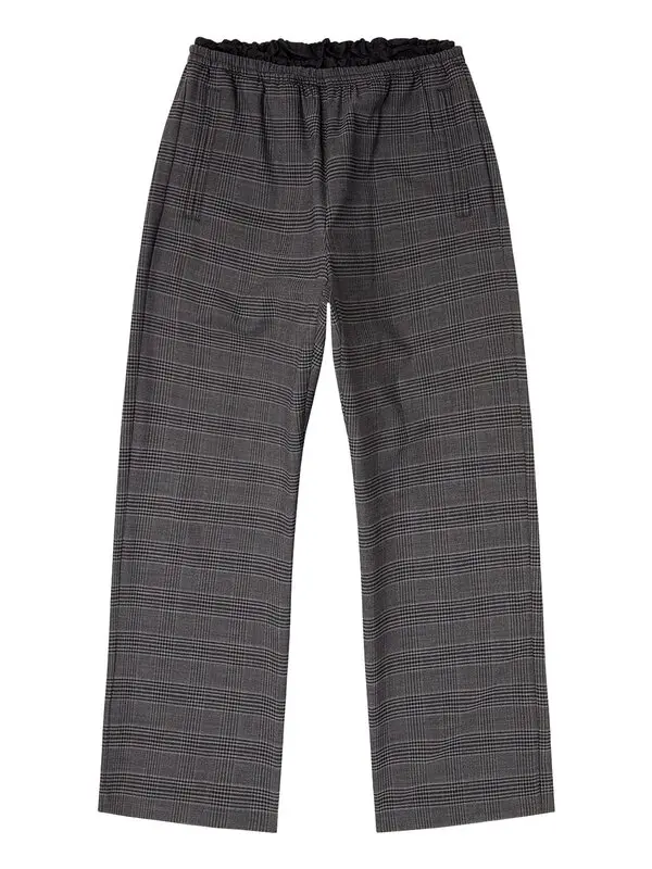 Diesel P-tilson Wool Prince Of Wales Pull-on Pants - Deep/black