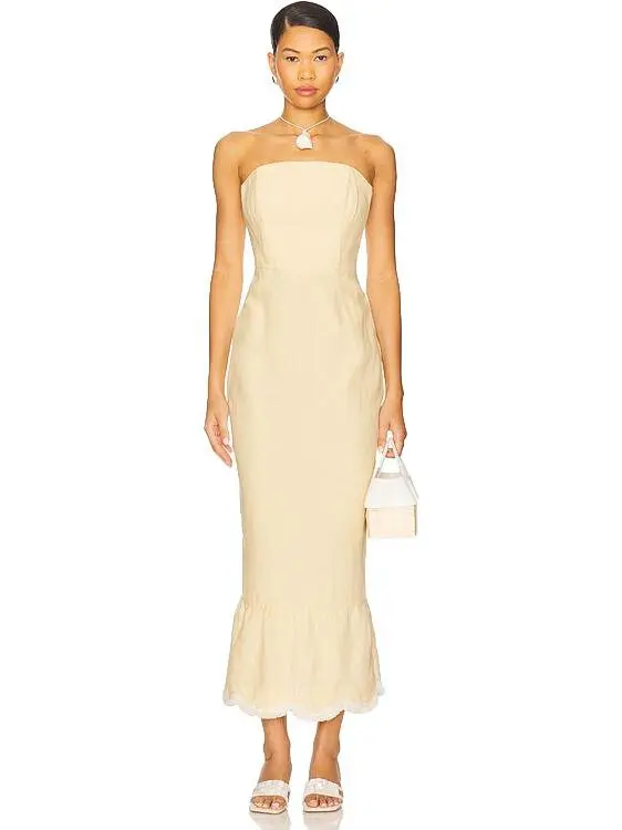 Posse Essie Strapless Dress - Dusty Citron