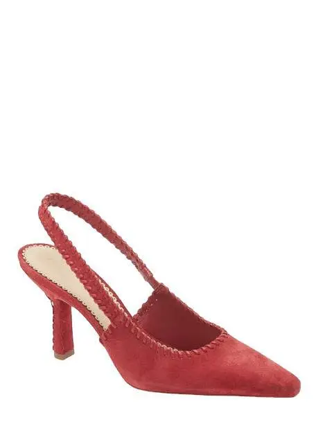 Cinq À Sept Suki Whipstitch Slingback Pumps - Bordeaux