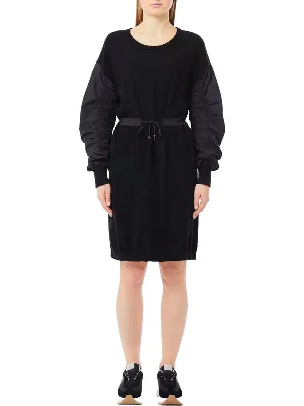 Liu Jo Drawstring-cuffed Sleeve Mini Dress - Black
