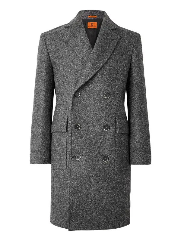 Barena Venezia Double-breasted Melton Wool-blend Coat - Gray