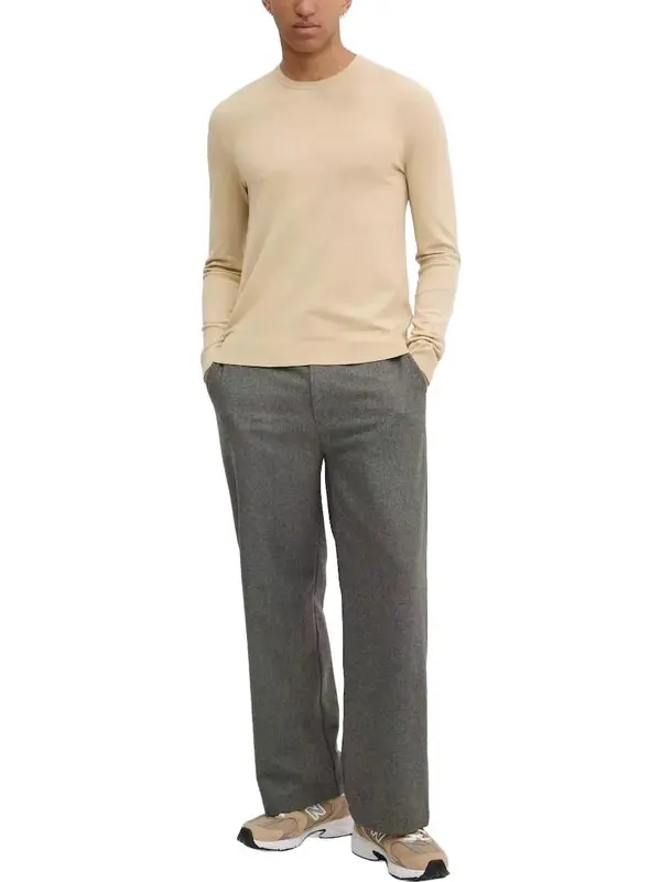 Hugo Boss Round-neck Long-sleeve Sweater - Neutrals