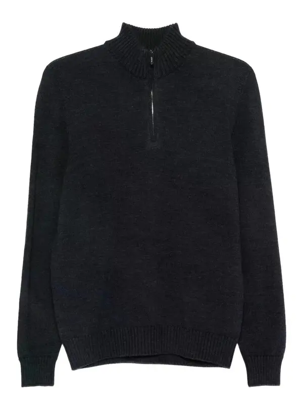 DRUMOHR High-neck Half-zip Sweater - Grey