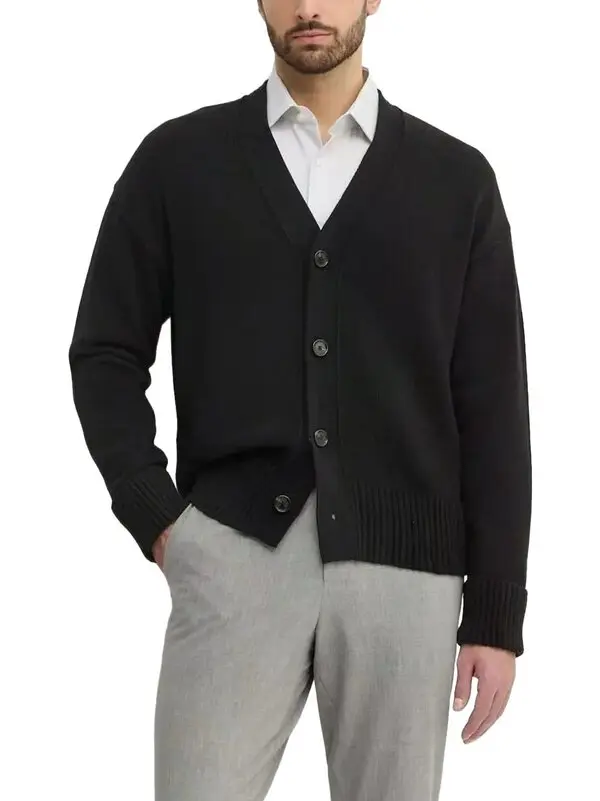 Hugo Boss V-neck Buttoned Cardigan - Black
