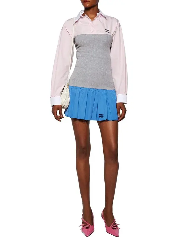 Miu Miu Poplin Shirt - Pink