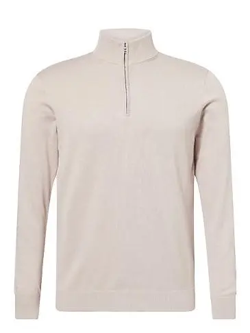 ARNE Funnel-neck Half-zip Knitted Jumper - Stone