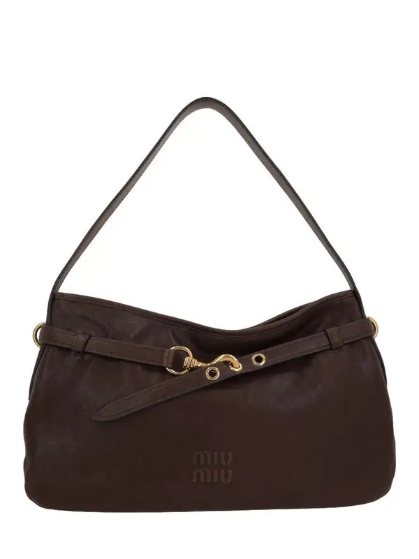 Miu Miu Nappa Leather Shoulder Bag - Briar