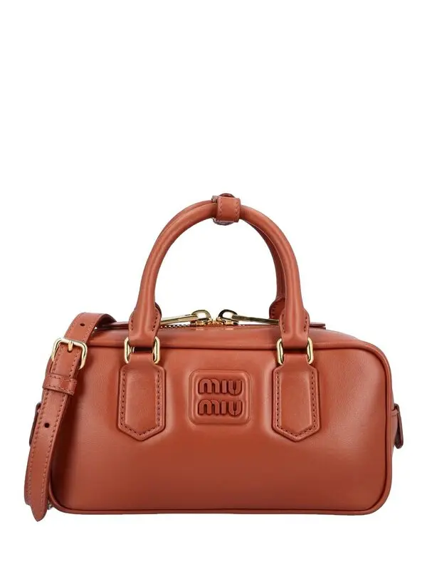 Miu Miu Arcadie Leather Bag - Rust