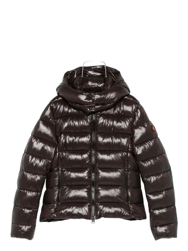 SAVE THE DUCK Cosmary Quilted Coat - Marrone E Nero