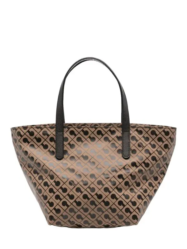 GHERARDINI Monogram Tote Bag With Top Handles - Beige