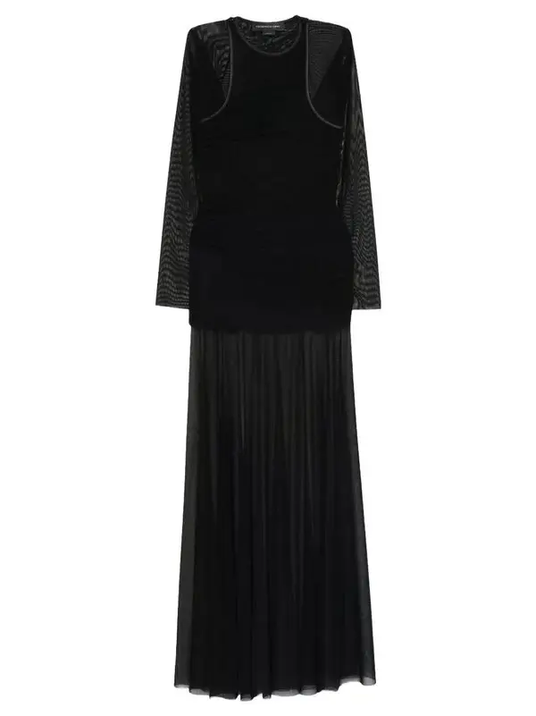FEDERICO CINA Layered Maxi Dress - Black