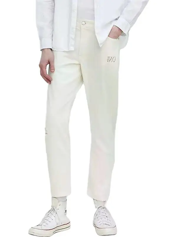 Desigual Distressed Logo-patch Jeans - Neutrals