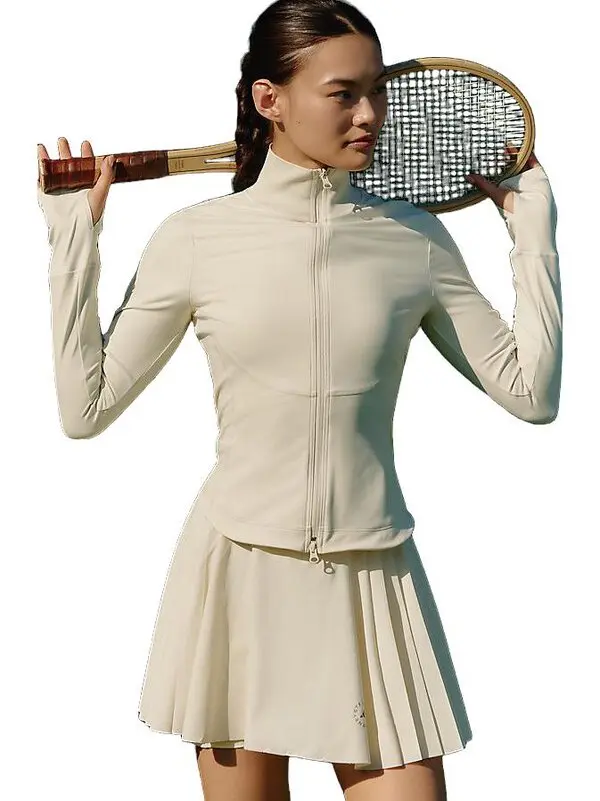 Adidas By Stella McCartney Long-sleeve Training Midlayer Top - Almond Milk