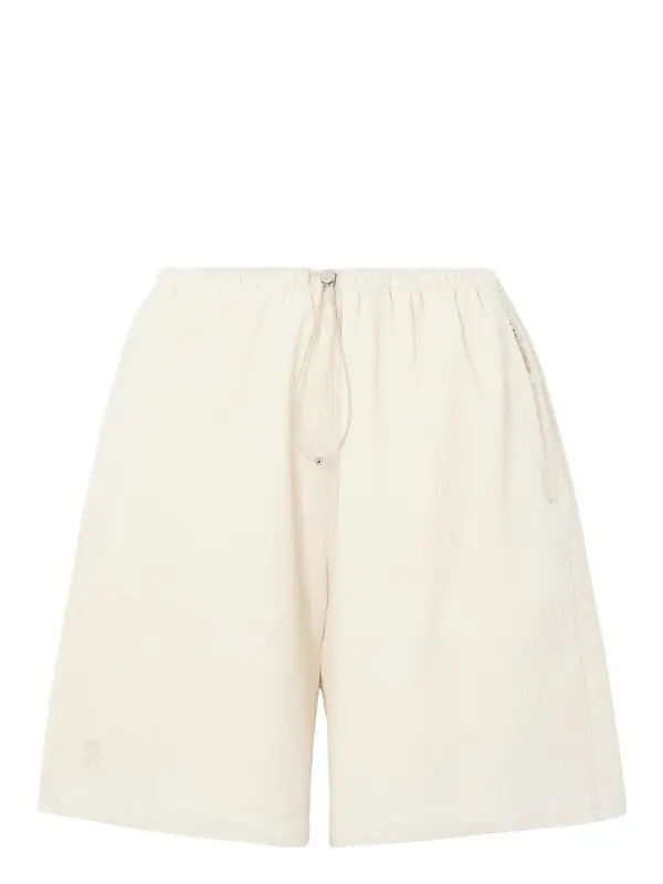 On Zendaya Gloria Crinkled Stretch-jersey Shorts - Cream