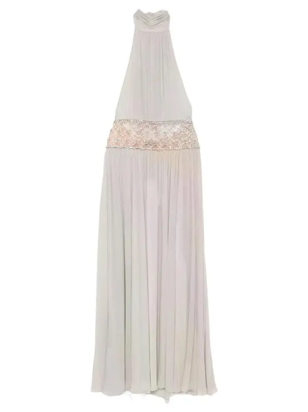 Retrofete Kreeli Embellished Halterneck Dress - Grey