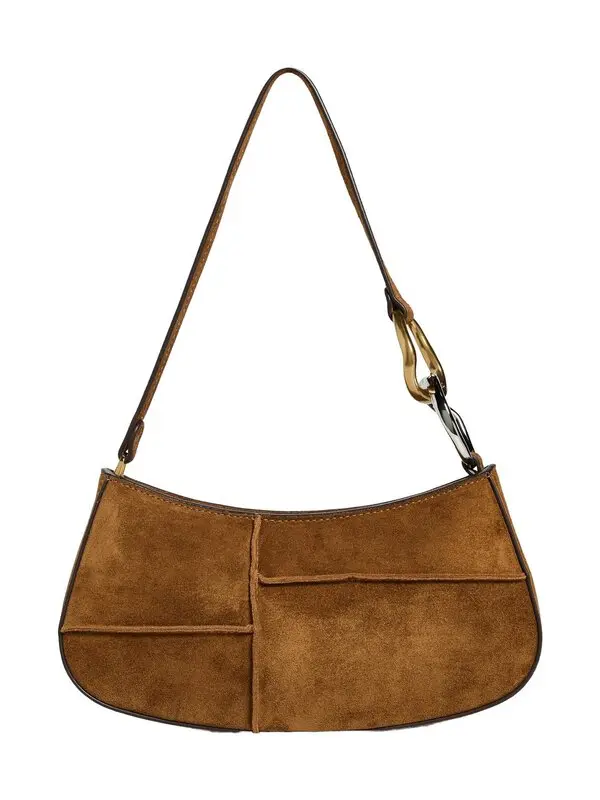 Staud Ollie Suede Bag - Tan