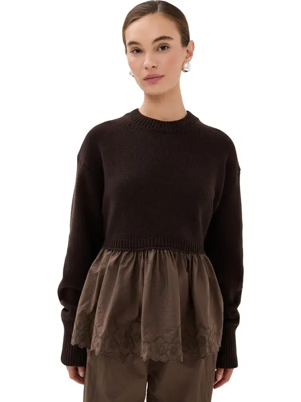 Cecilie Bahnsen Bera Recycled Cashmere Sweater - Brown