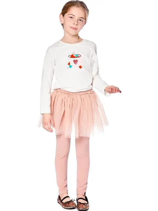 DEUX PAR DEUX Organic Cotton Long-sleeve T-shirt With Hot Chocolate Graphic - Off-white