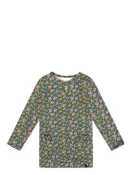 DEUX PAR DEUX Floral Print Jersey Tunic - Green