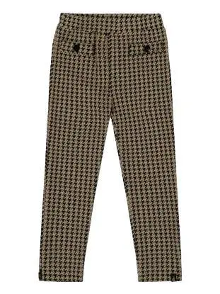 DEUX PAR DEUX Jacquard Knit Pant With Welt Pocket - Black And Beige