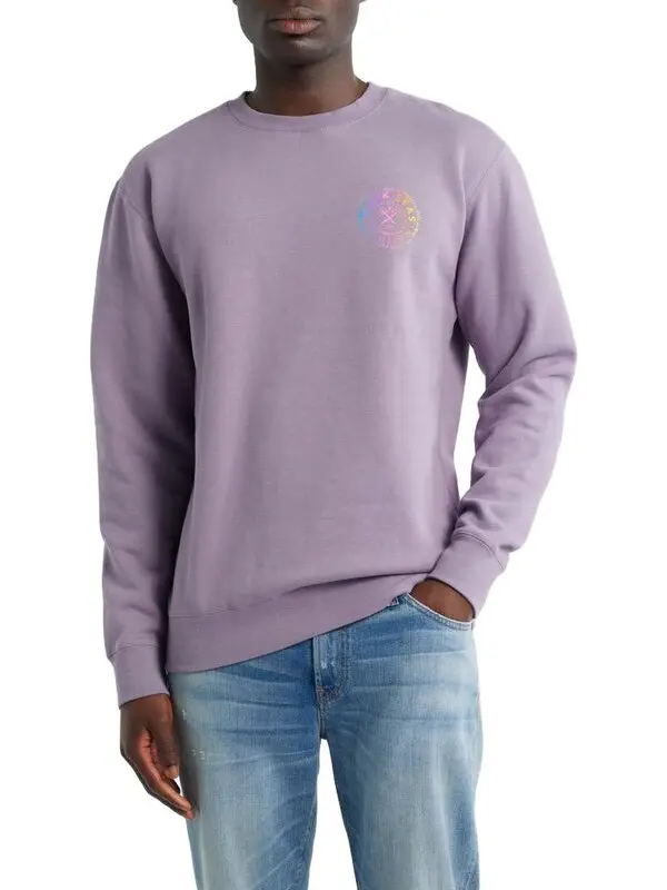 DARK SEAS Neon Logo Fleece Sweatshirt - Plum