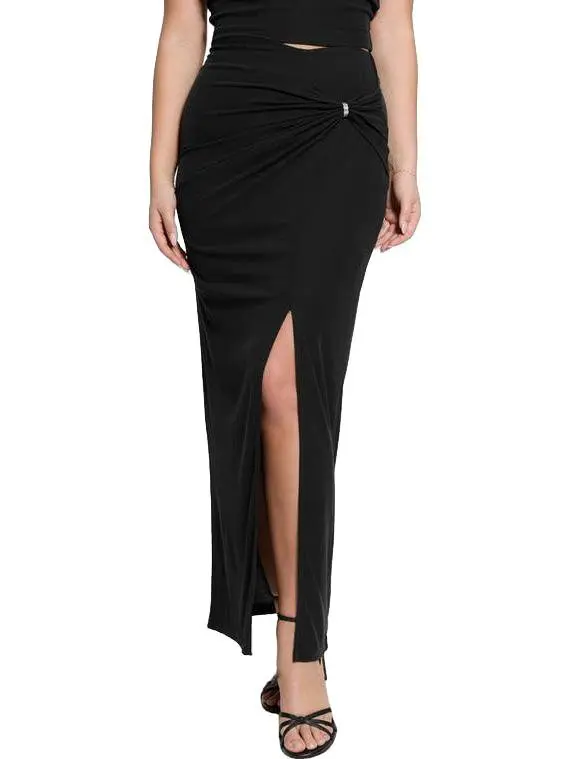 Guess Aimee Embellished Ring Maxi Skirt - Black-black