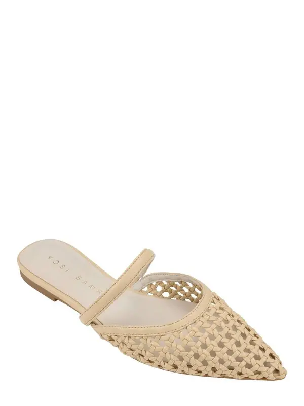 Yosi Samra Justine Pointed Toe Mule - Bone