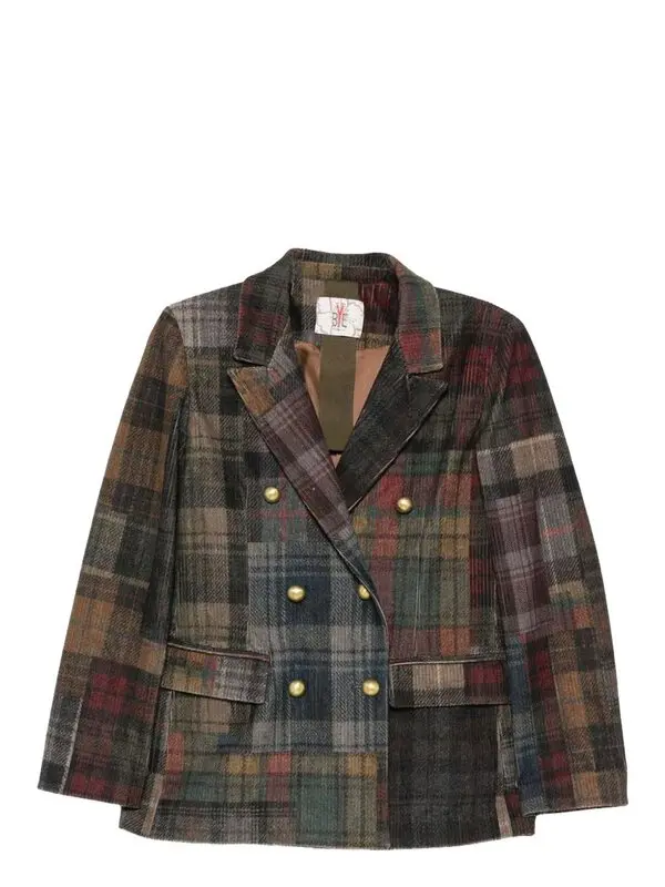 BYE Patchwork Double-breasted Jacket - Multicolour
