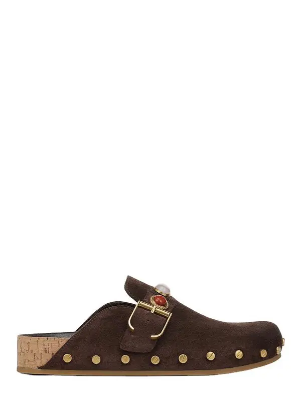 Veronica Beard Embellished Clogs - Espresso