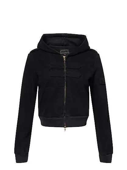NIIHAI Cotton-jersey Hoodie With Patch Detail - Grey