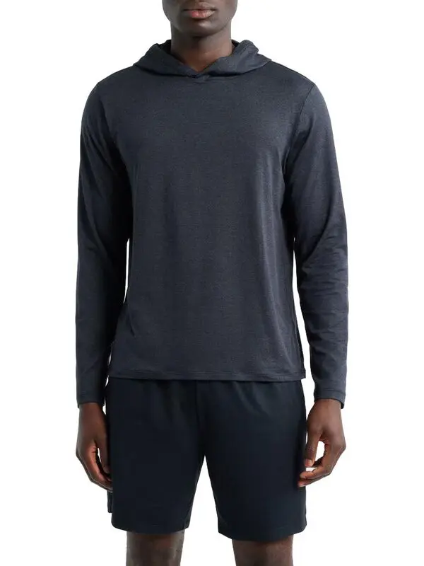 Zella Dynamic Hooded T-shirt - Grey Dark Charcoal Heather