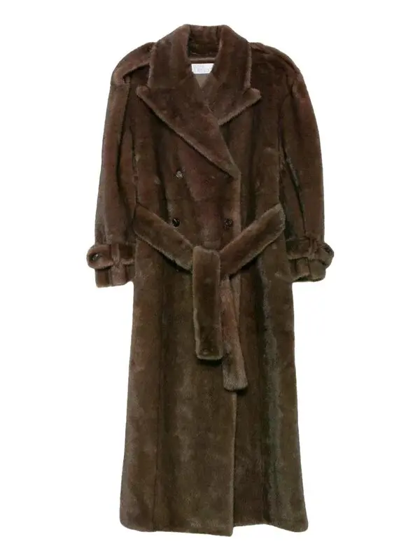 Giuseppe Di Morabito Belted Double-breasted Coat - Brown
