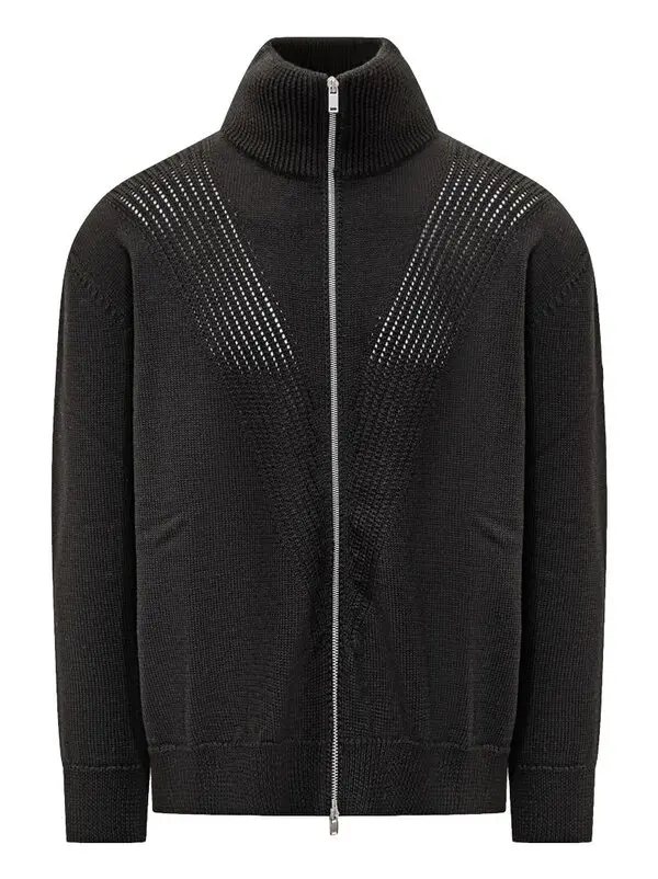 JIL SANDER Cardigan In Technical Knit - Black