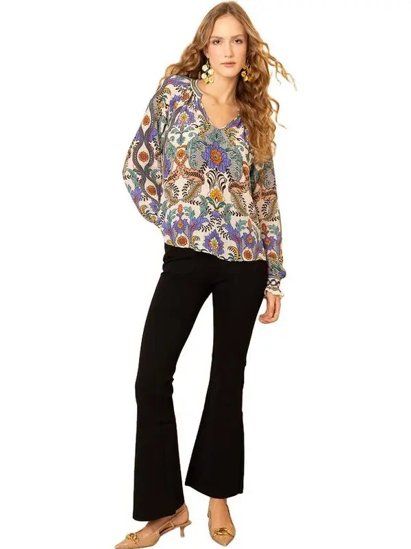 Hale Bob Whitley Silk Top - Neutral