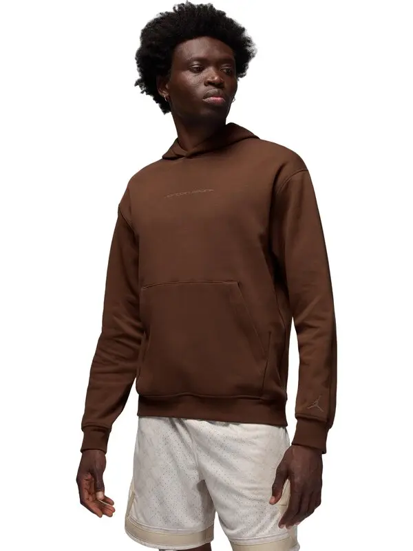 JORDAN Sport Hoop Fleece Dri-fit Pullover Hoodie - Brown