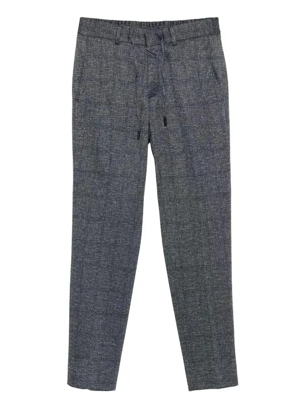 Karl Lagerfeld Textured Drawstring Trousers - Blue