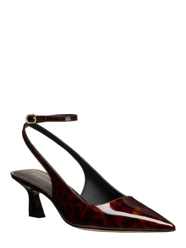 STUART WEITZMAN Vinnie 50 Slingback Pump - Dark Brown