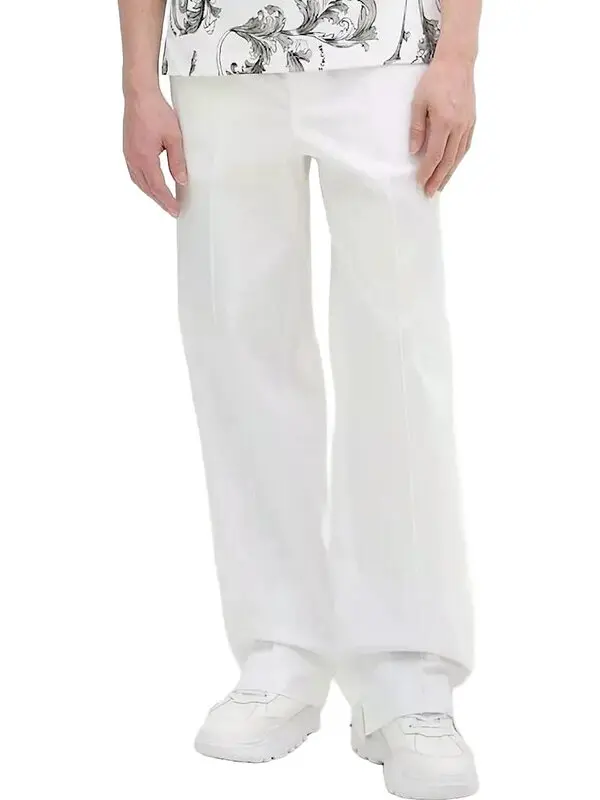 Versace Logo-waistband Trousers - White