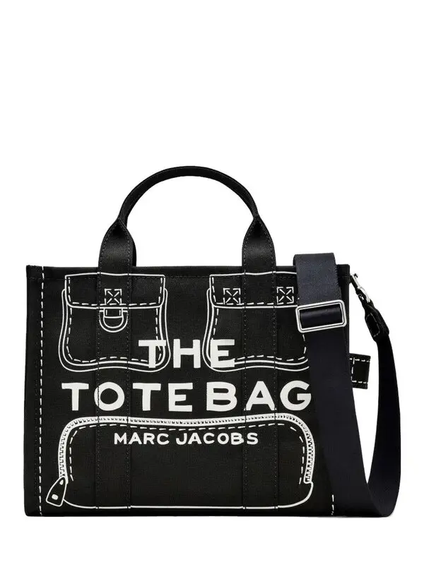 Marc Jacobs The Medium Cotton Tote Bag - Black