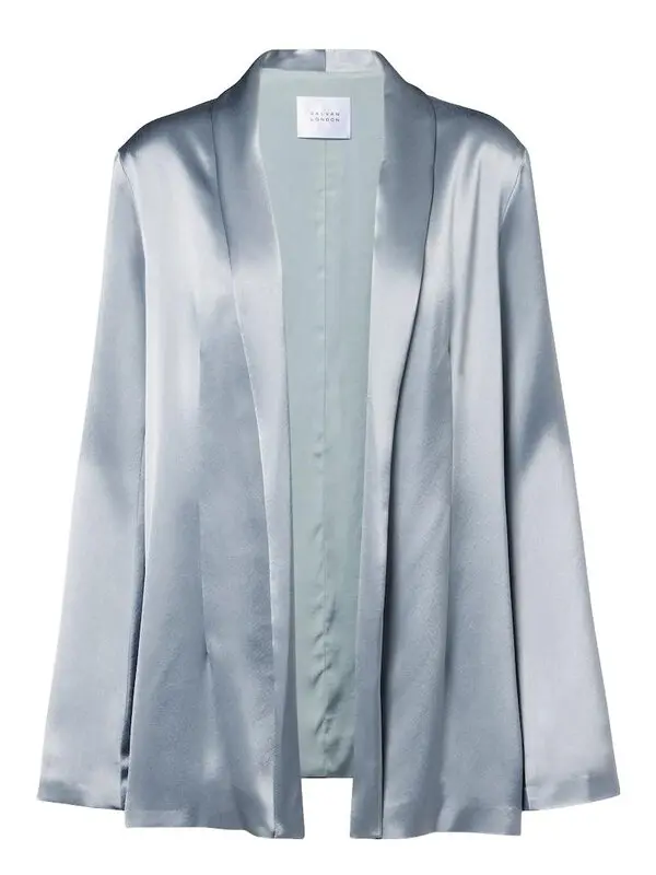 Galvan Julianne Satin Blazer - Blue