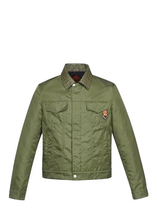 Mcm Econyl® Trucker Jacket With Visetos Monogram - Green