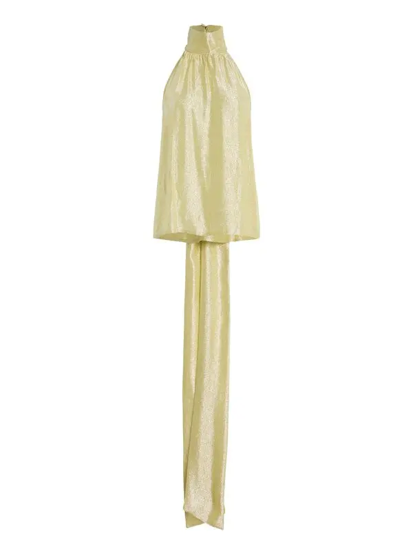 Françoise Iris-print Top - Yellow