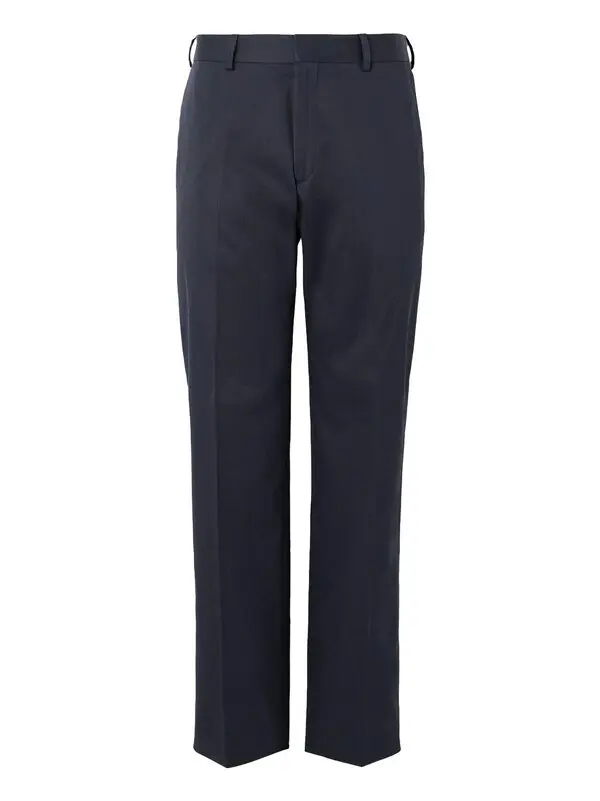 Paul Smith Straight-leg Cotton-blend Twill Trousers - Blue