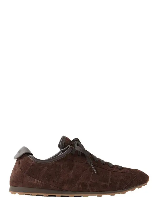 Jacquemus The Tennis Leather-trimmed Sneakers - Brown