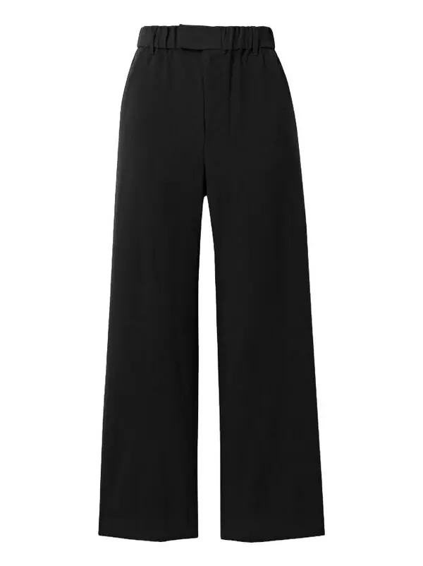 Staud Jerome Crepe Straight-leg Pants - Black