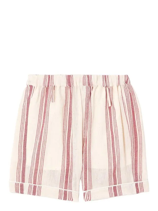 BETTTER Striped Cotton-gauze Shorts - Multi